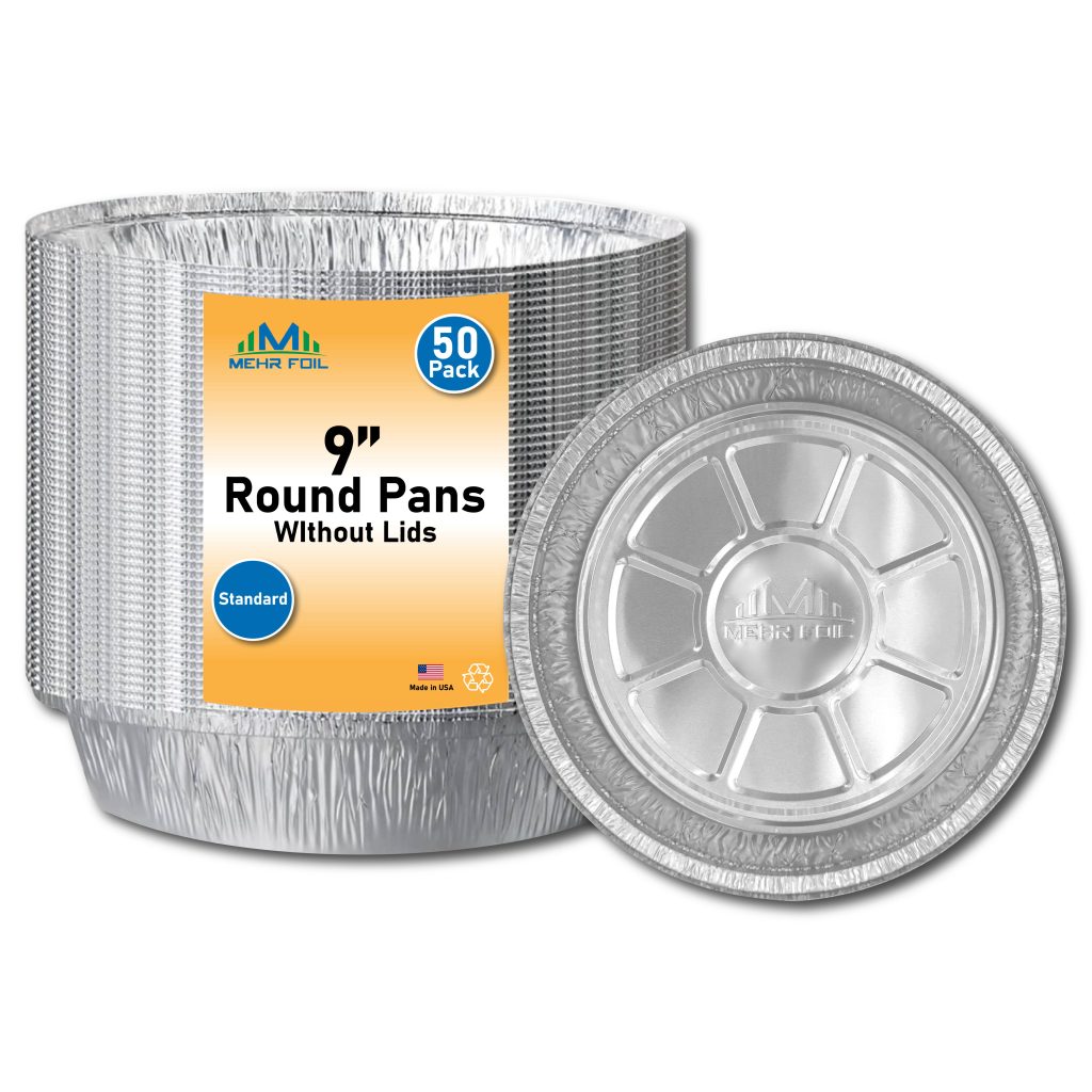 9″ ROUND Aluminum PANS 50 Count - Mehr Foil USA